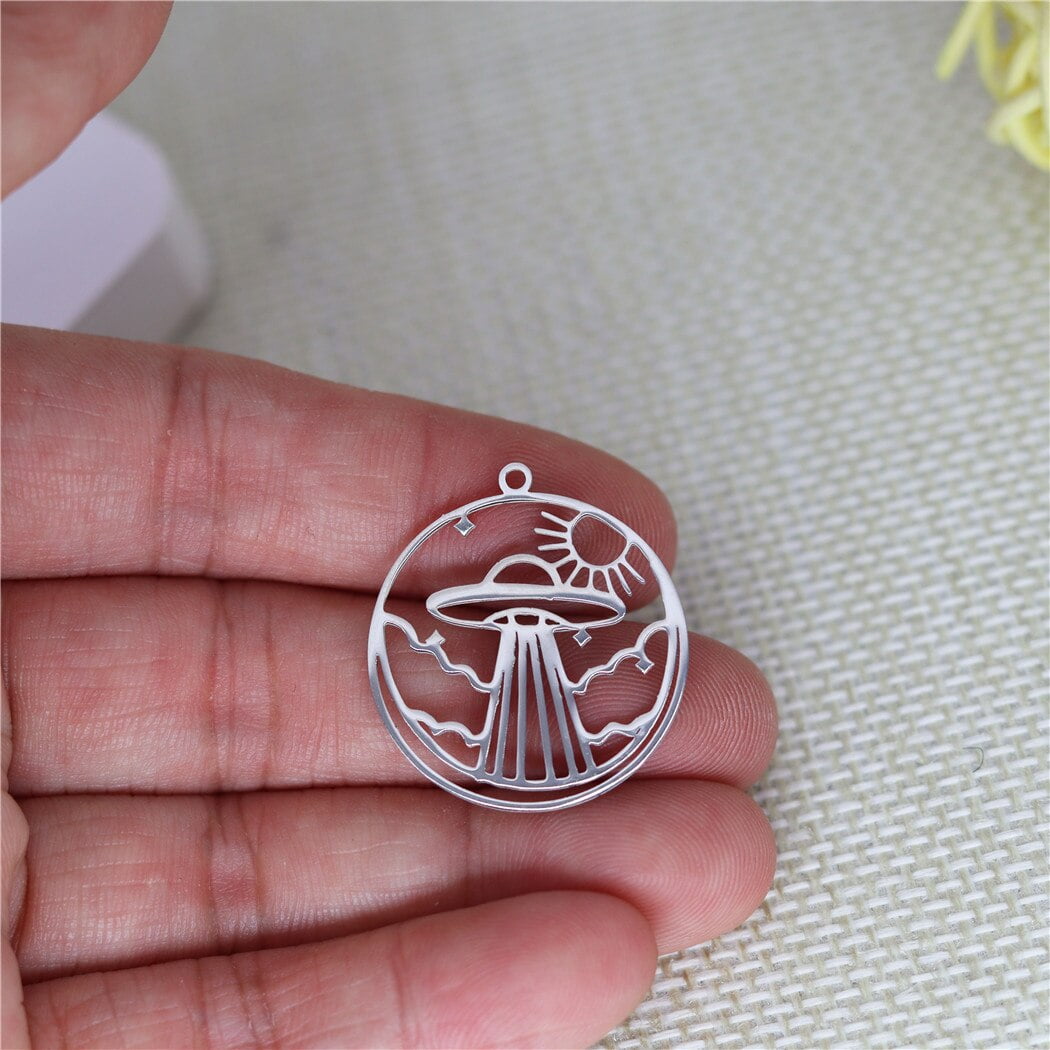 3Pcs Spaceship UFO Pendant Universe Galaxy Solar System Planet Sun ...