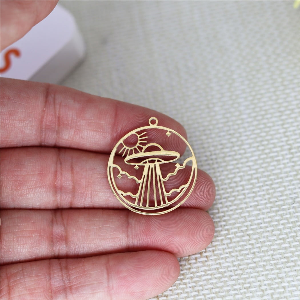 3Pcs Spaceship UFO Pendant Universe Galaxy Solar System Planet Sun ...