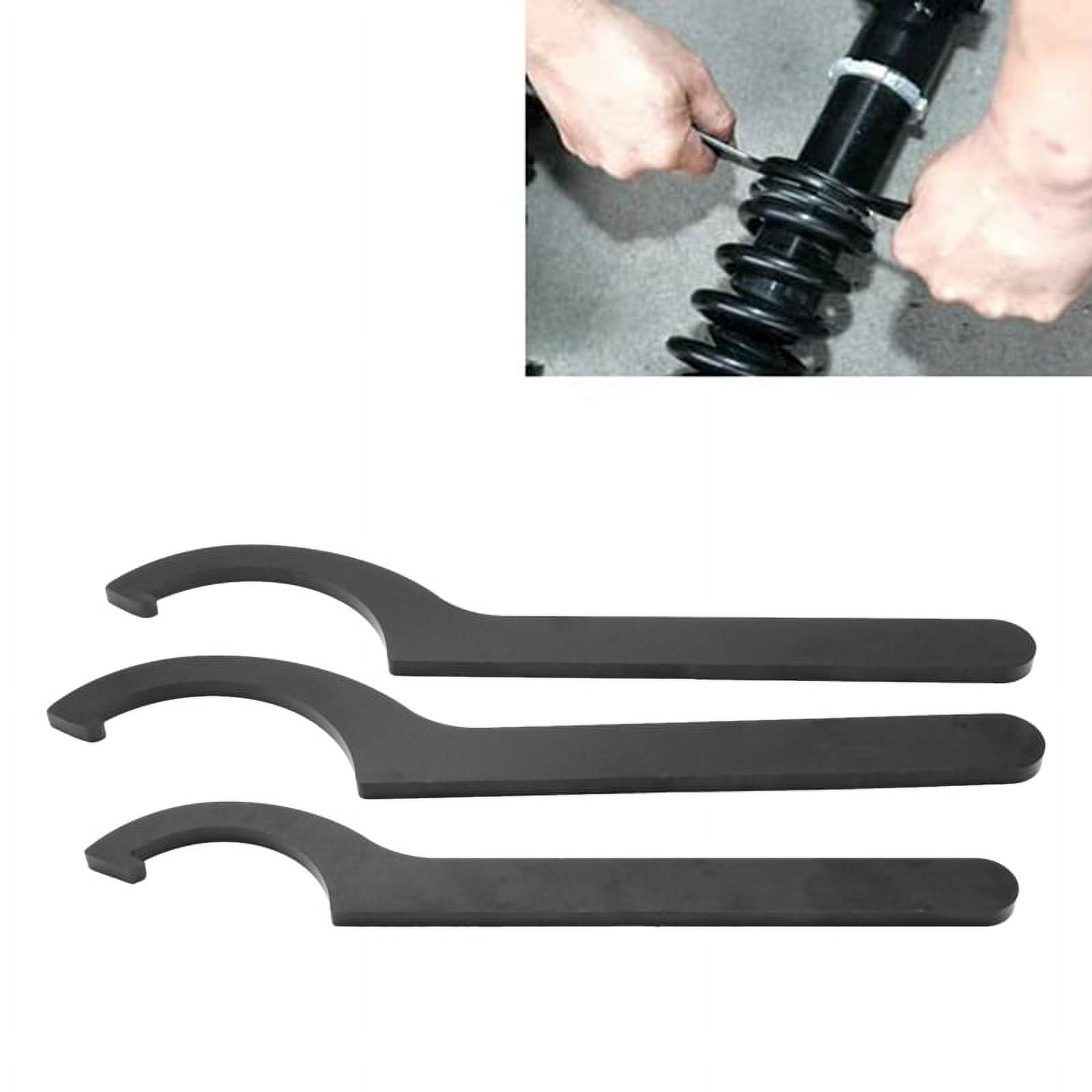 3Pcs Spanner Wrench Set Coilover Adjustment Tool Hook C Steel Shock Adjuster for Absorber Coil ...