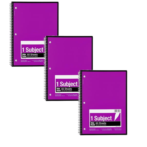 3Pcs Spiral Notebooks Bulk, College Ruled Notebooks Spiral Bound ...