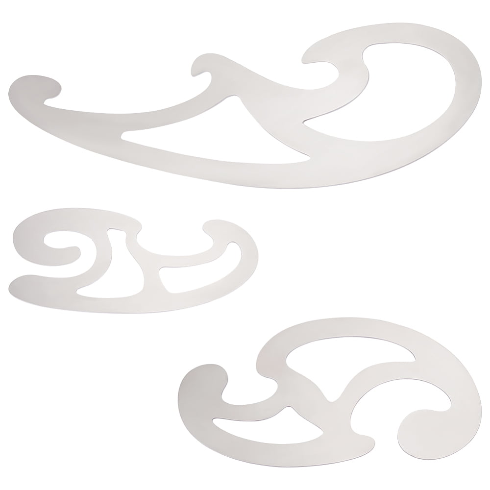 3Pcs Stainless Steel French Curve Ruler Drafting Drawing Template Tool ...