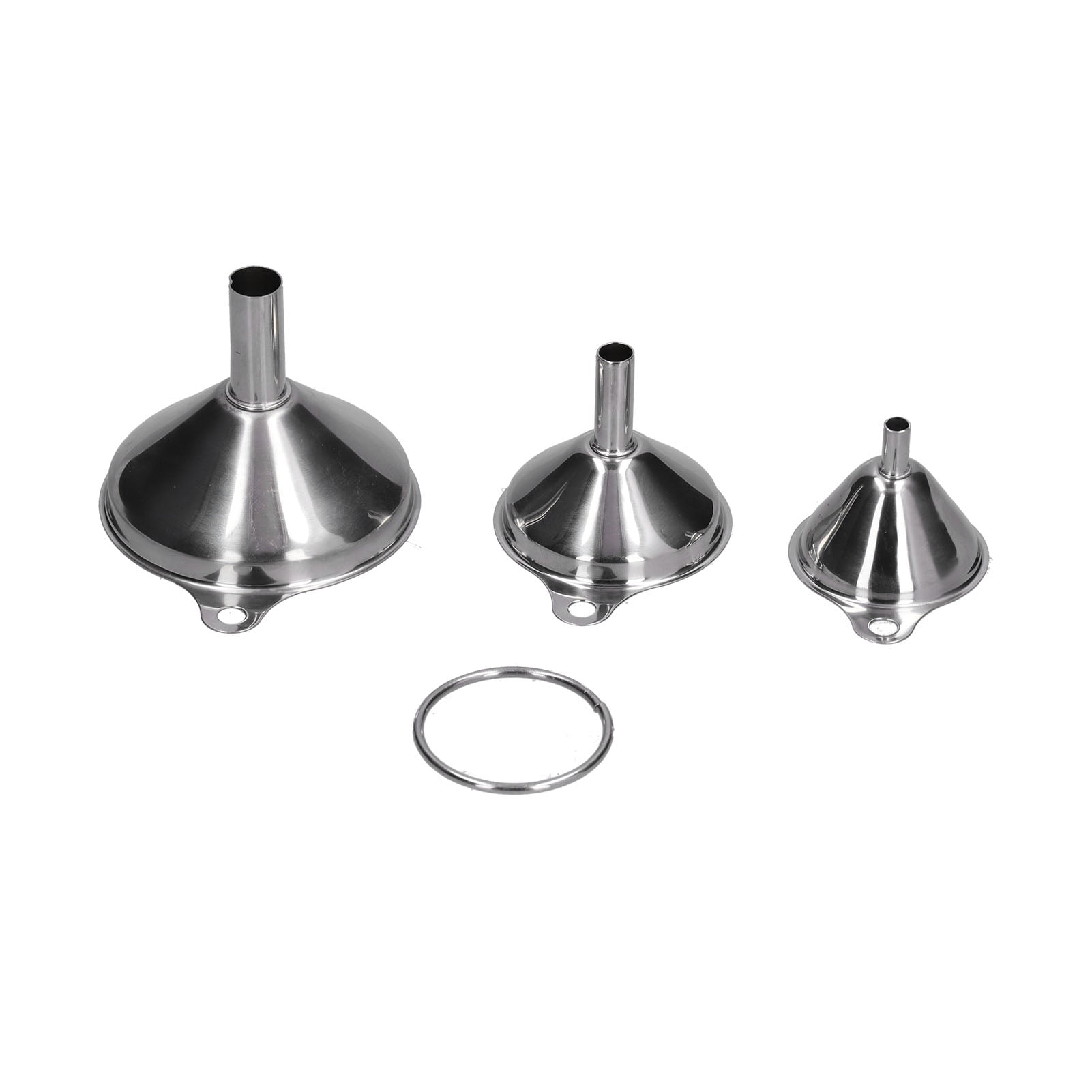 3Pcs Stainless Steel Funnel Filling Bottles Funnel Oil Leaking ...
