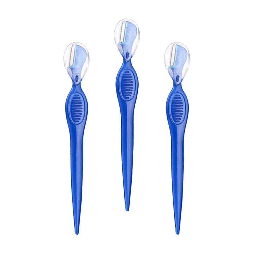 3Pcs Stainless Steel Razor Eyebrow Razor Electric face Shaver Ladies ...