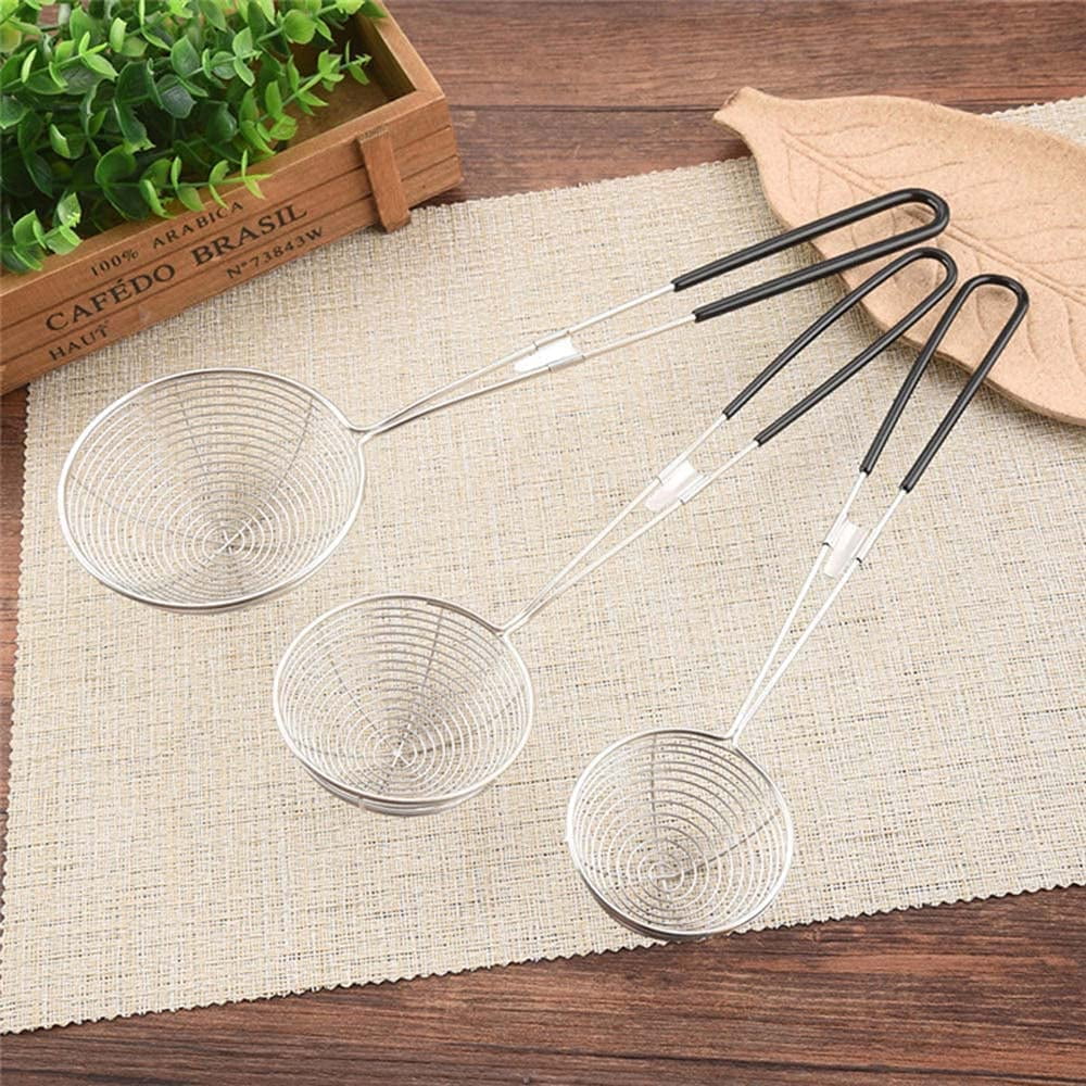 3Pcs Stainless Steel Round Hot Pot Strainer Set,Strainer Skimmer Spoon ...