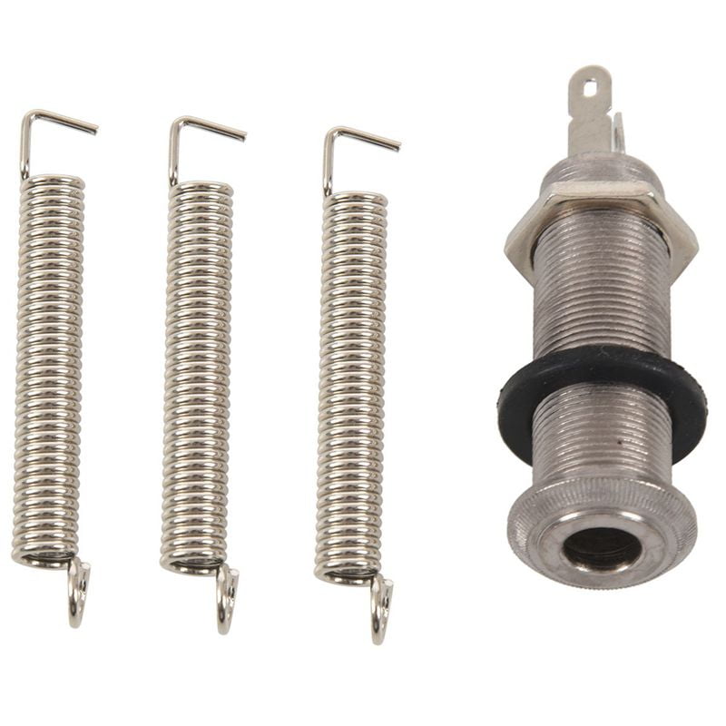 3Pcs Steel Guitar Tremolo Bridge Tension Springs & 1Pcs Guitar Jack ...