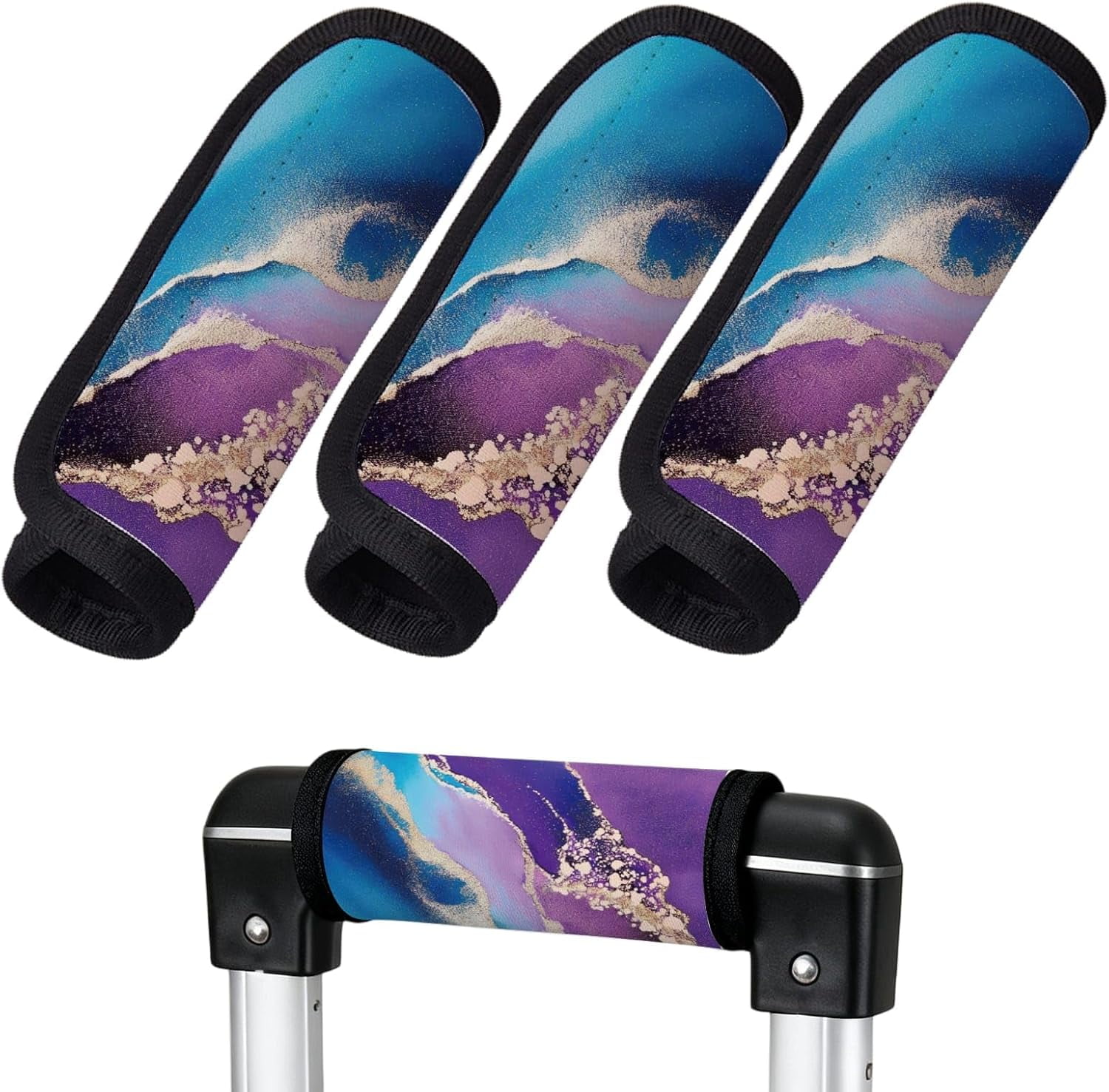 3Pcs Suitcase Identifier Luggage Handle Protector Neoprene Luggage ...