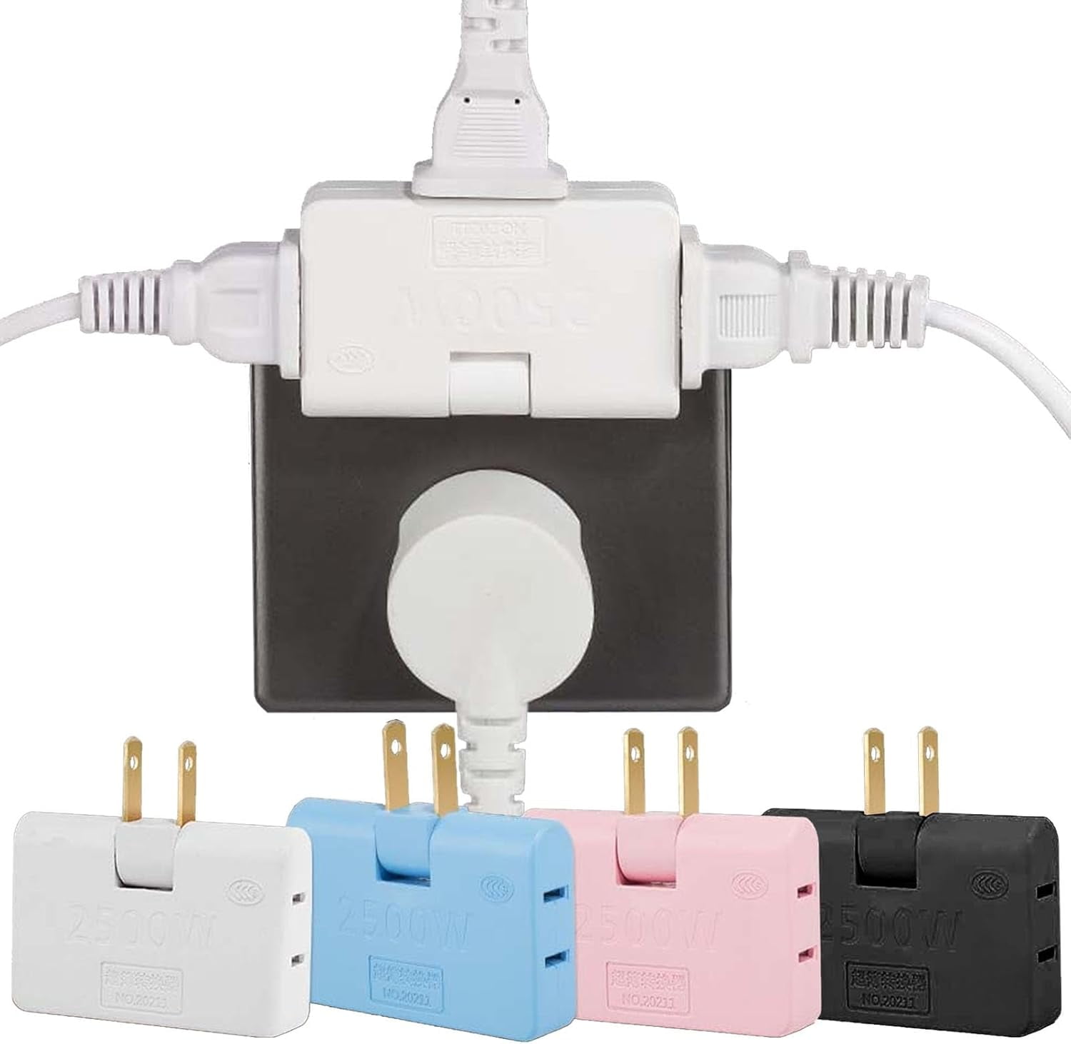 3Pcs Suzcan Rotatable Socket Converter, Suzcan 3 Way Rotatable Socket ...