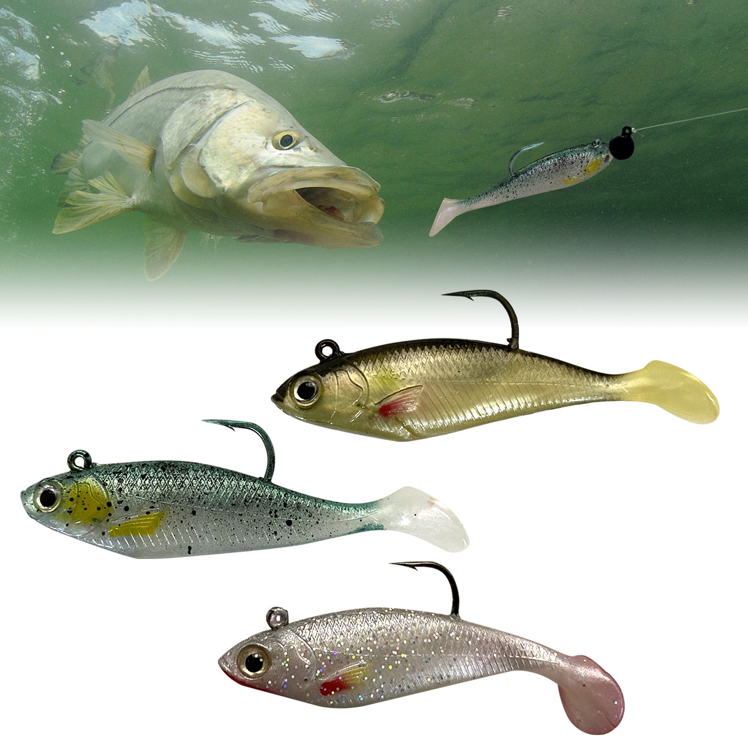 5pcs Multi Jointed Swimbait 6cm 4.7g 6 Segment Lifelike Artificial Hard Swim Bait Crankbait ...