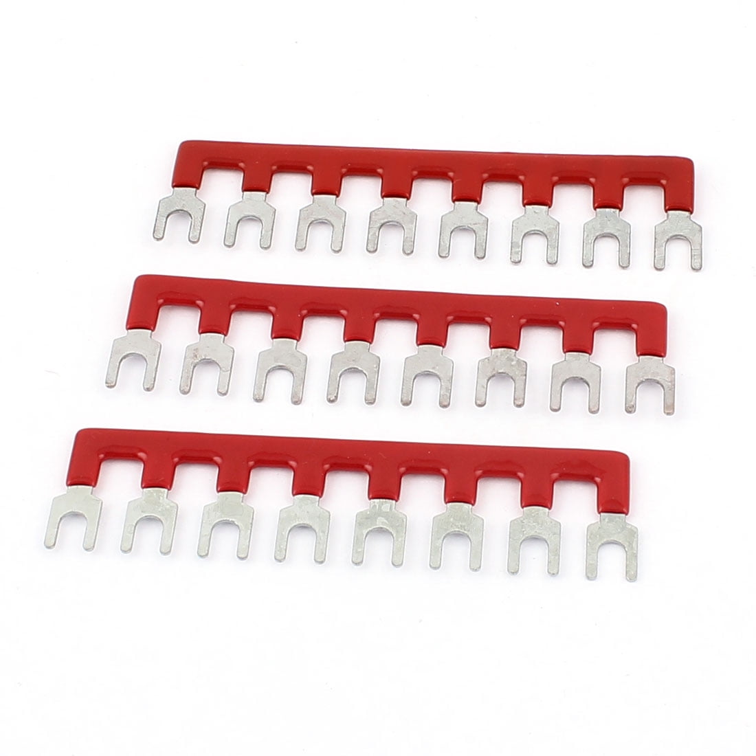 3Pcs TB2508 Fork Type 8 Position Terminal Strip Jumper Connector Red ...