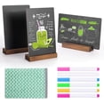 3Pcs Tabletop Chalkboard Sign, 7.8x5 Inch Double-Sided Message Boards ...