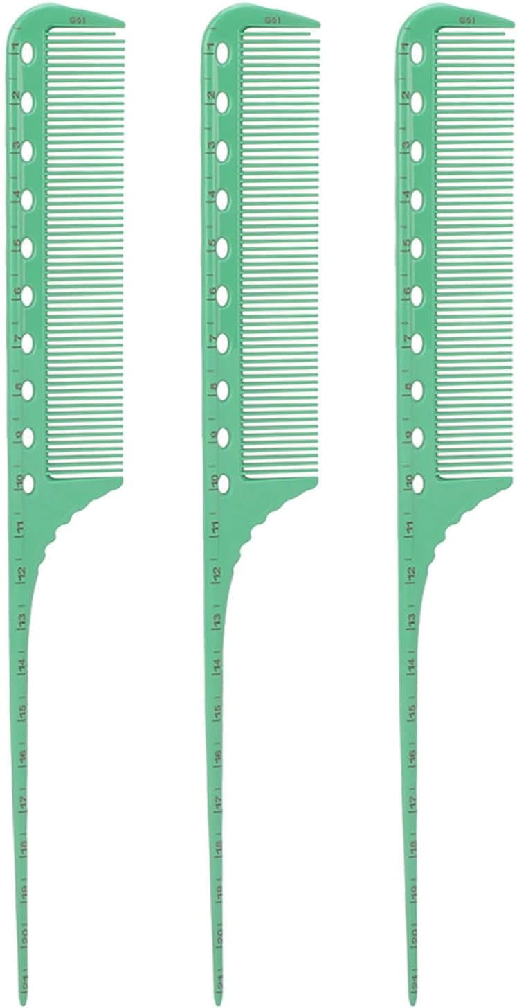 3Pcs Tail Combs, Hair Cutting Combs Hair Styling Comb Set Rat Tail ...