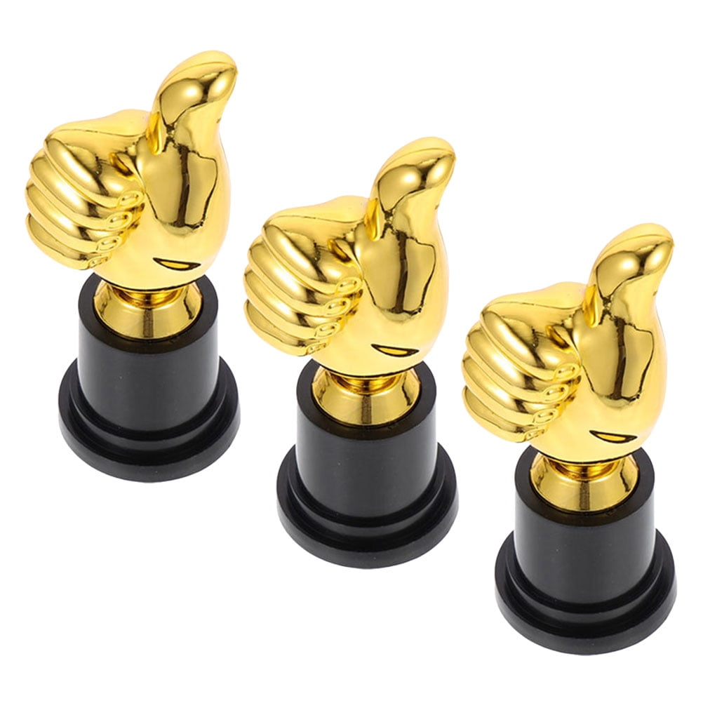 3Pcs Thumb Shaped Competition Trophy Decorative Trophy Decor ...