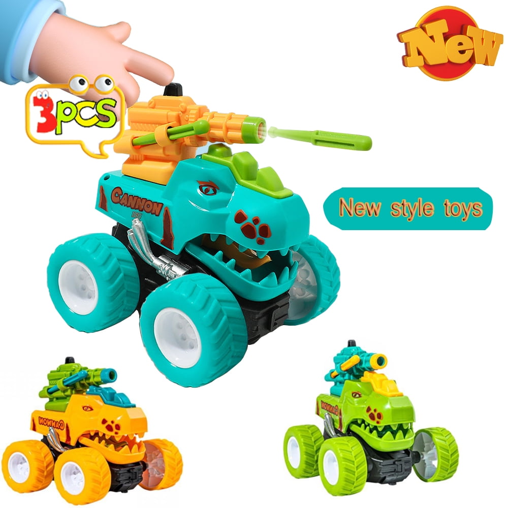 3Pcs Toy Cars for 1 2 3 Year Old Boys Children's Inertial Missile ...