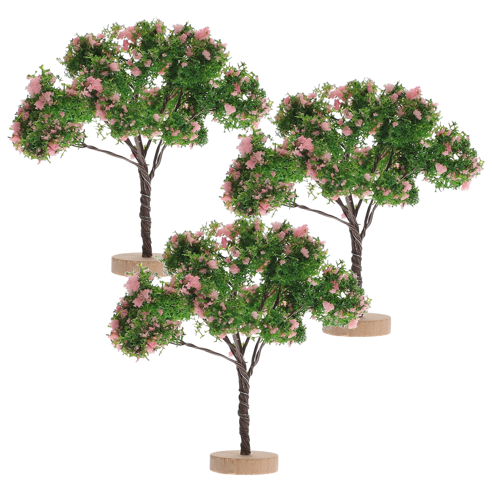 3Pcs Train Scenery Landscape Trees Miniature Trees Architecture ...