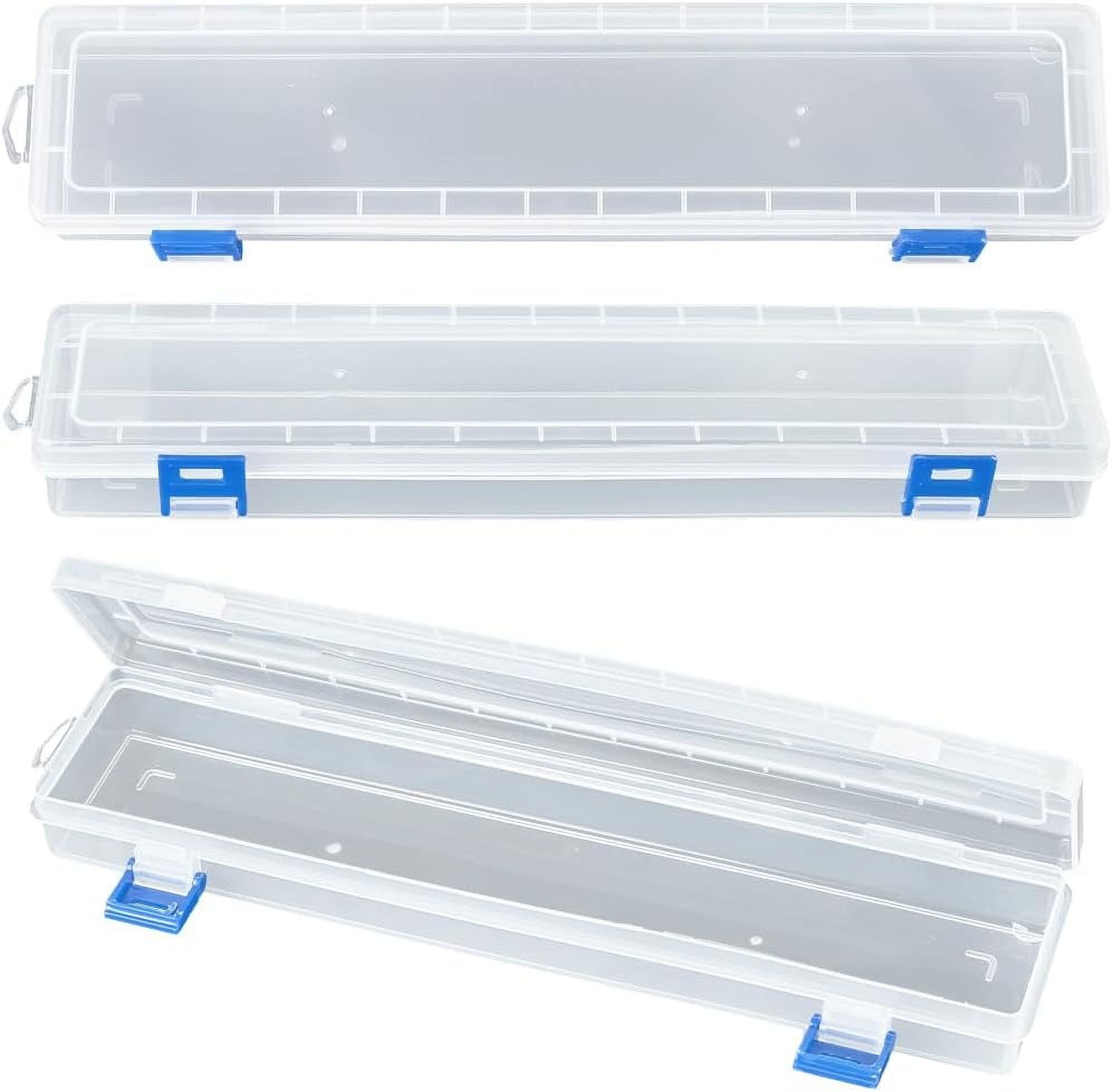 3Pcs Translucent Plastic Paint Brush Holders Stackable Case Organizers ...