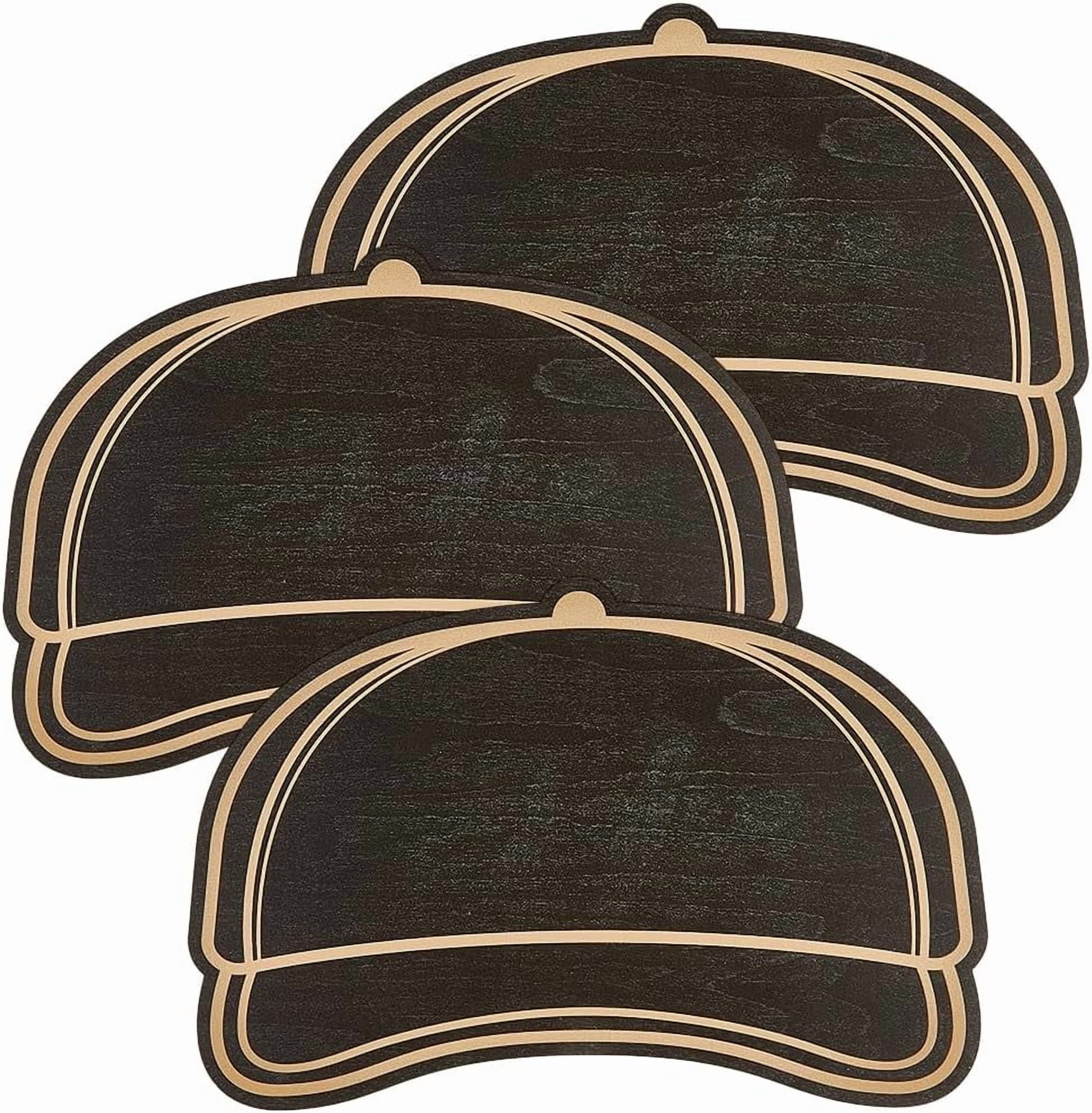 3Pcs Trucker Hat Template Hat Patch Template Black MDF Wooden ...