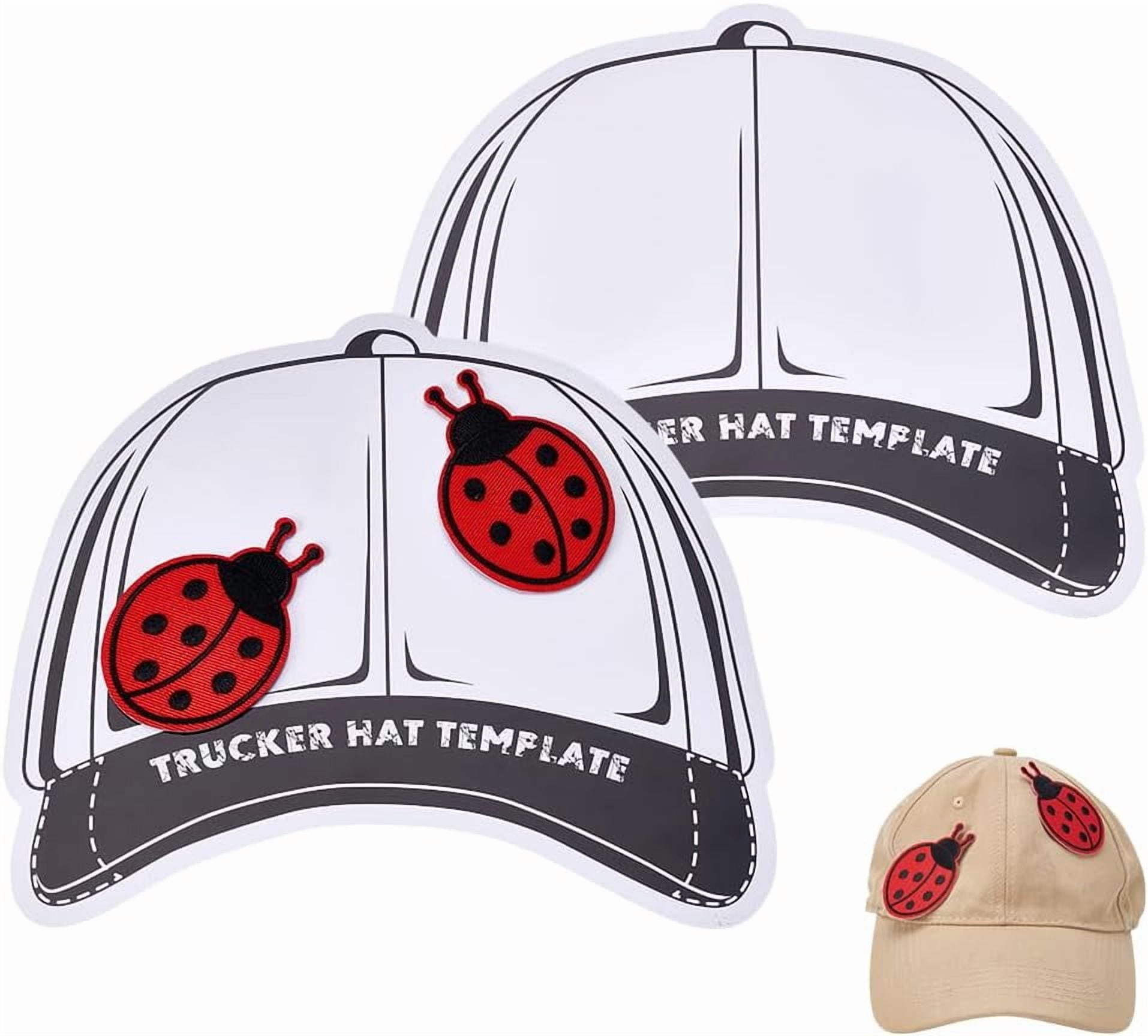 3Pcs Trucker Hat Template Palette Printed PVC Hat Template Black ...