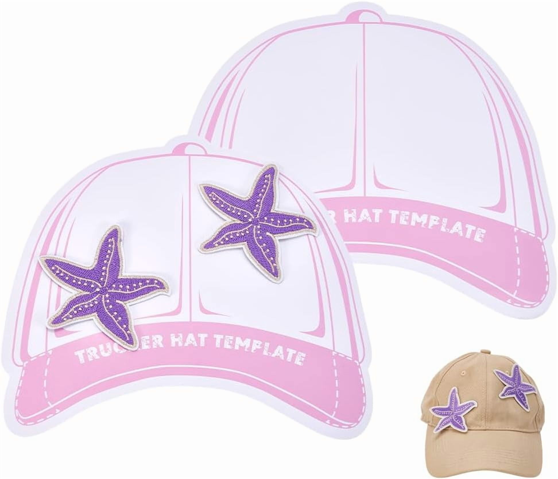 3Pcs Trucker Hat Template Palette Printed PVC Hat Template Pink ...