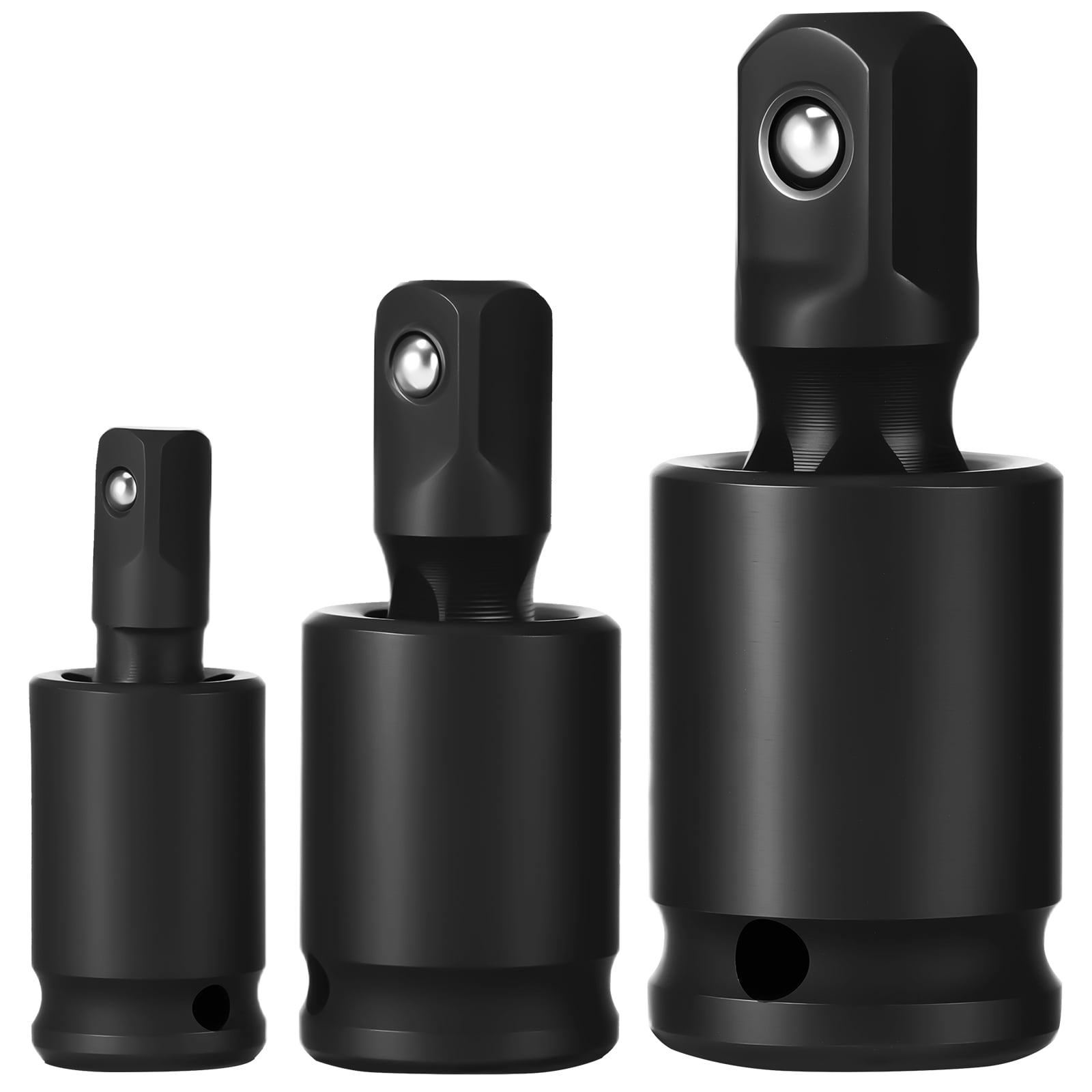 3Pcs Universal Joint Swivel Socket Adapter Set 1/4 Inch 3/8 Inch 1/2 ...