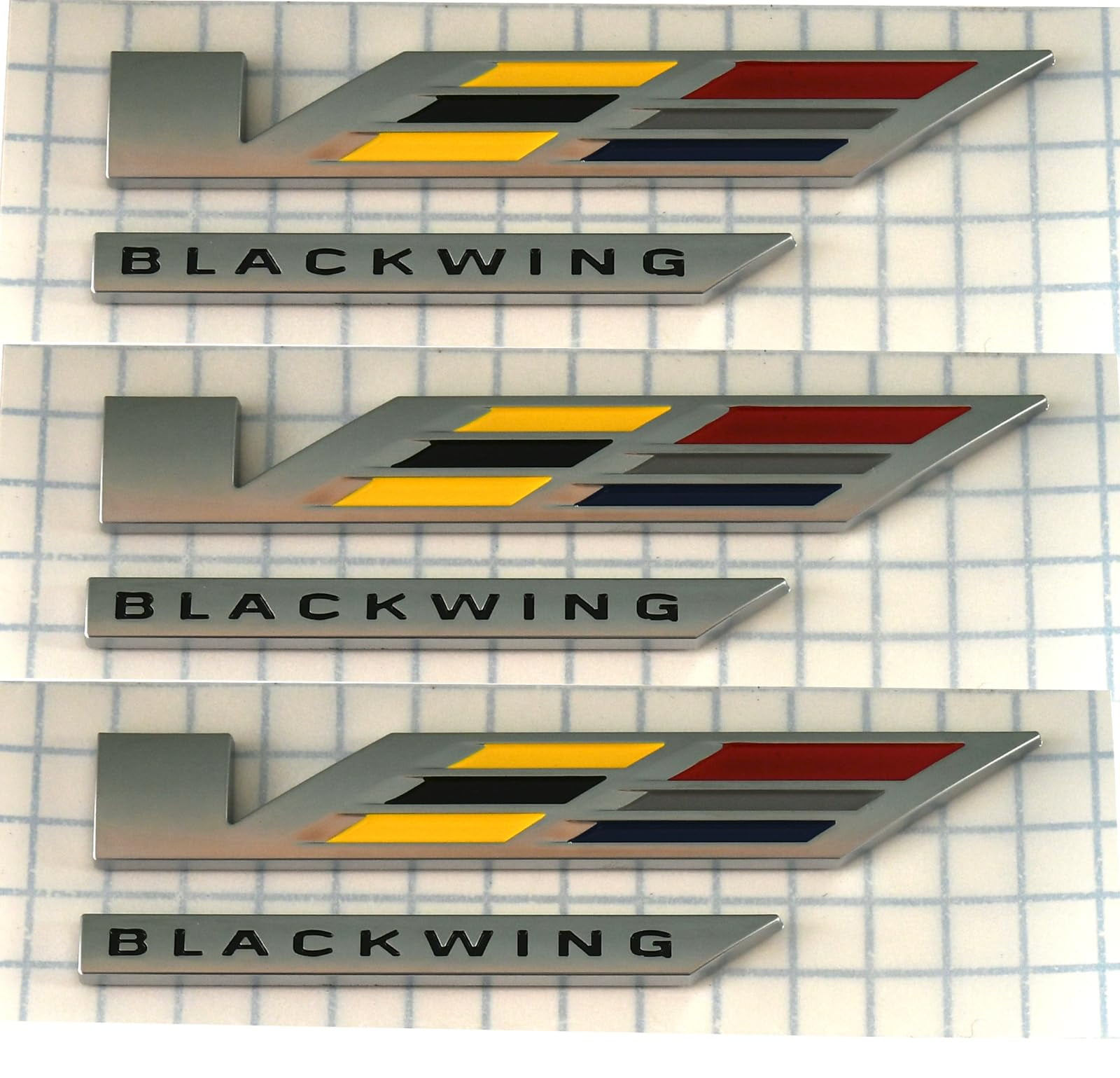 3Pcs V-Blackwing Emblems 3D Car Badge V Logo Replacement for 2020-2025 ...