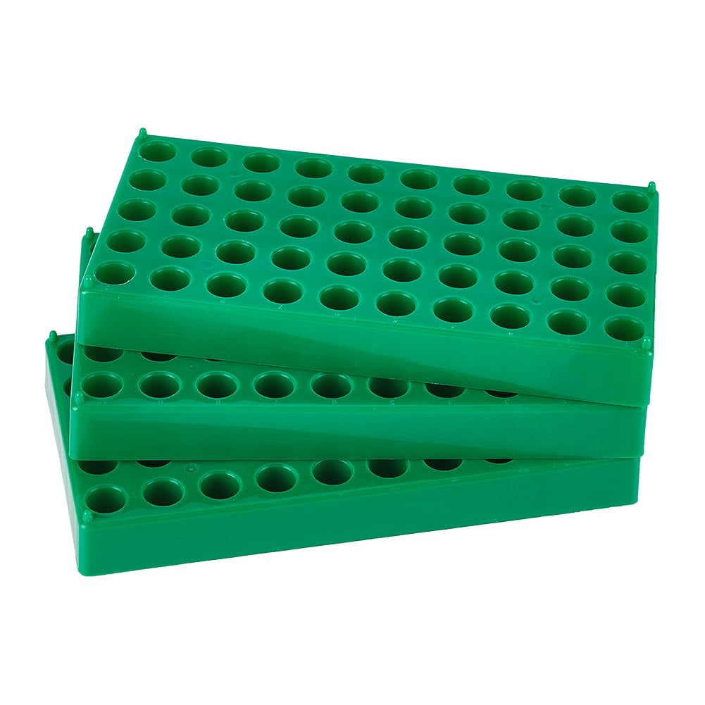 3Pcs Vial Rack Green Centrifuge Tube Rack with 50 Holds Diameter 12mm ...