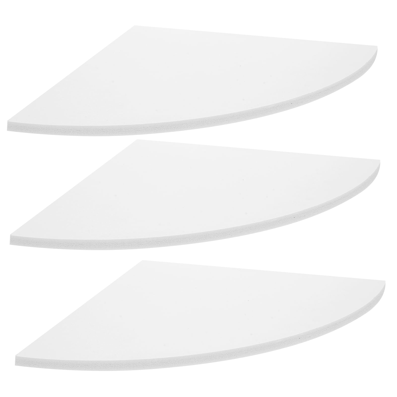 3Pcs Wall Corner Shelves Triangle Fan Shape Storage Racks Wall-mounted ...