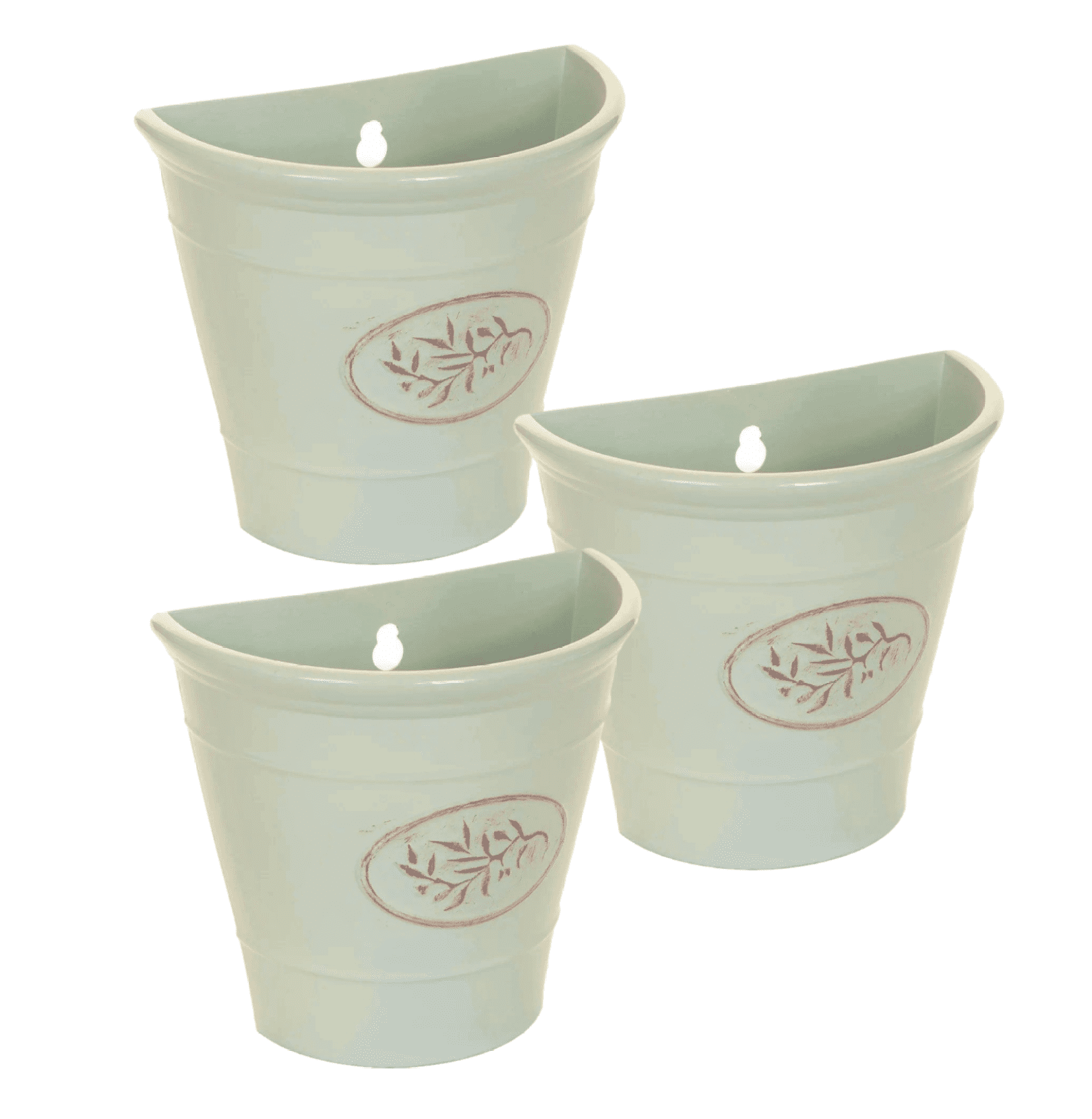 3Pcs Wall Hanging Plastic Planter Flower Plant Bucket Basket Outdoor ...