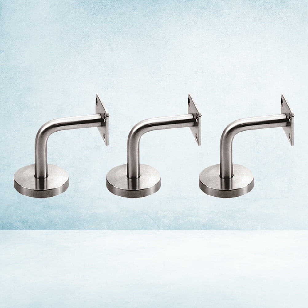 3Pcs Wall Mount Stair Railing Bracket Hand Rail Brackets for Stairs for ...