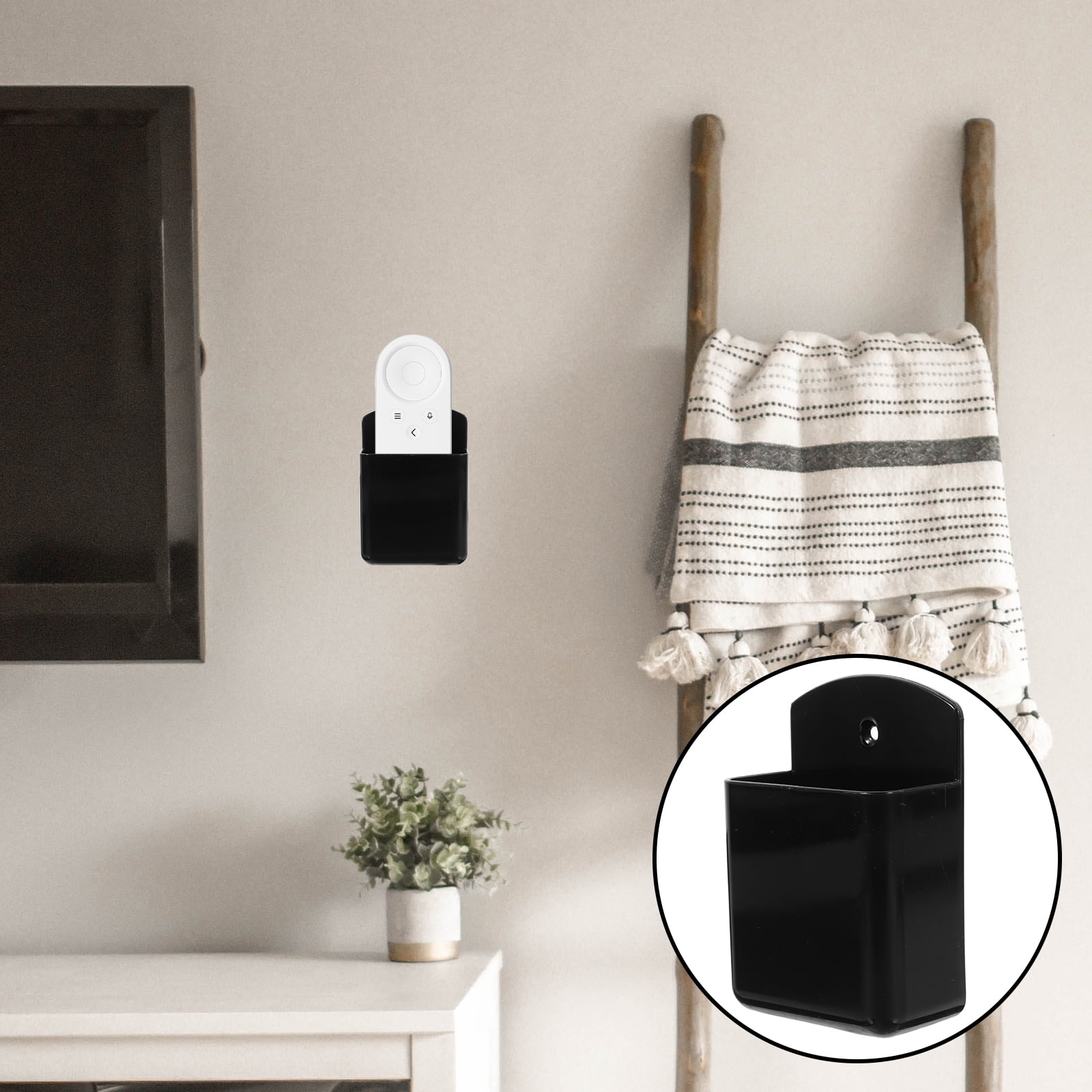 3Pcs Wall-mounted Storage Box Adhesive Remote Controller Organizer ...