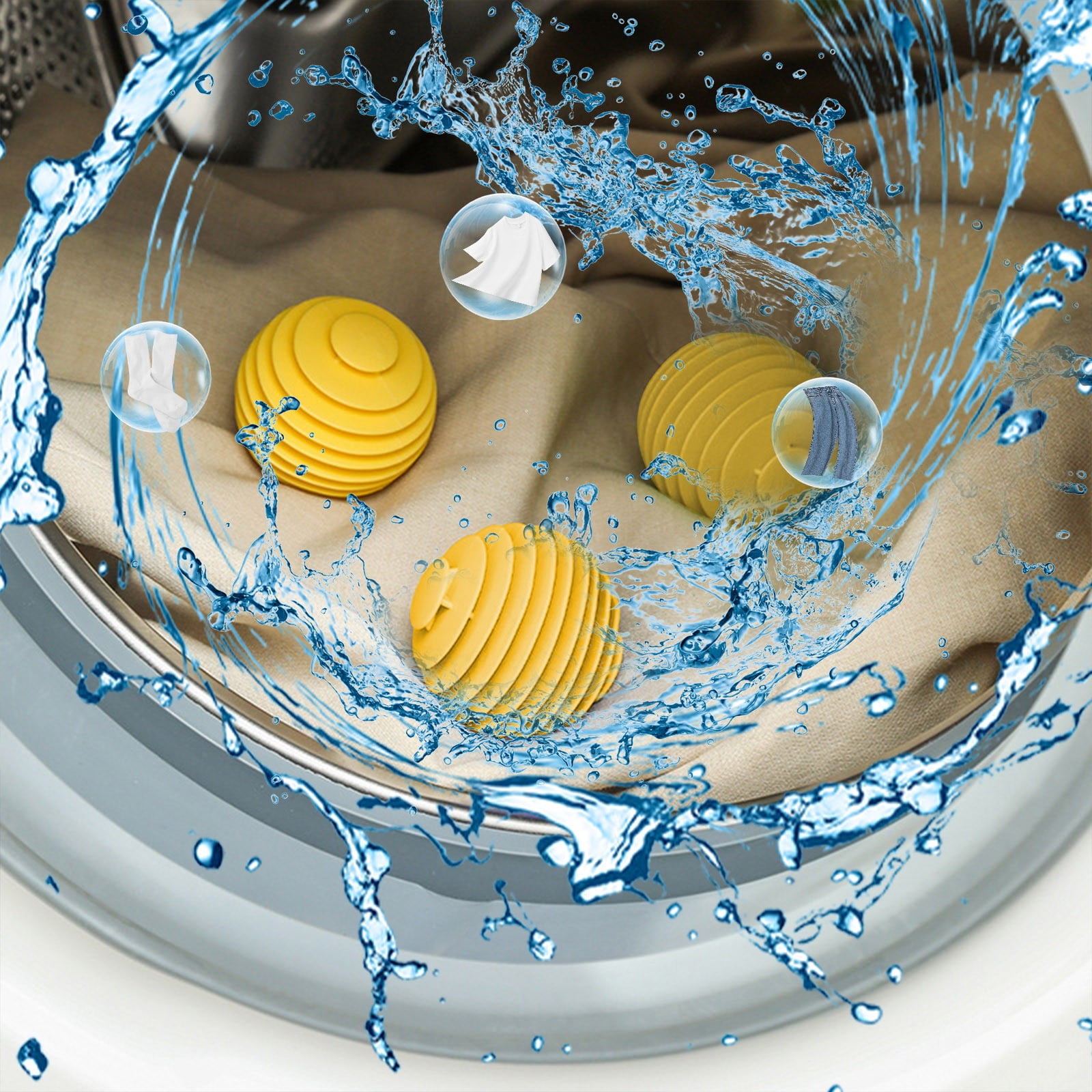 3Pcs Washer Balls, Laundry Scrubbing Balls, Reusable Hair Removal ...