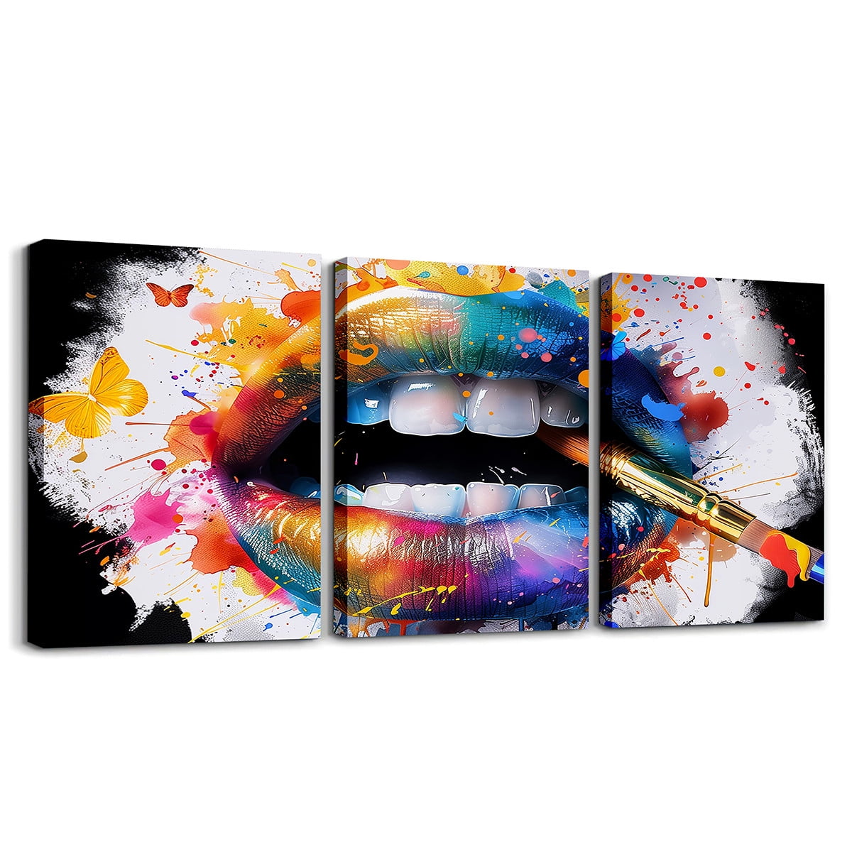 3Pcs Watercolor Tooth Framed Wall Art Tooth Decoration Wall Art ...