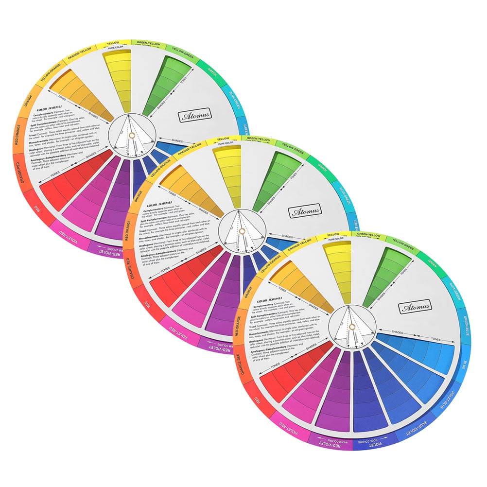 3Pcs Watercolor Wheel Color Learning Art Class Teaching Tool Blending ...