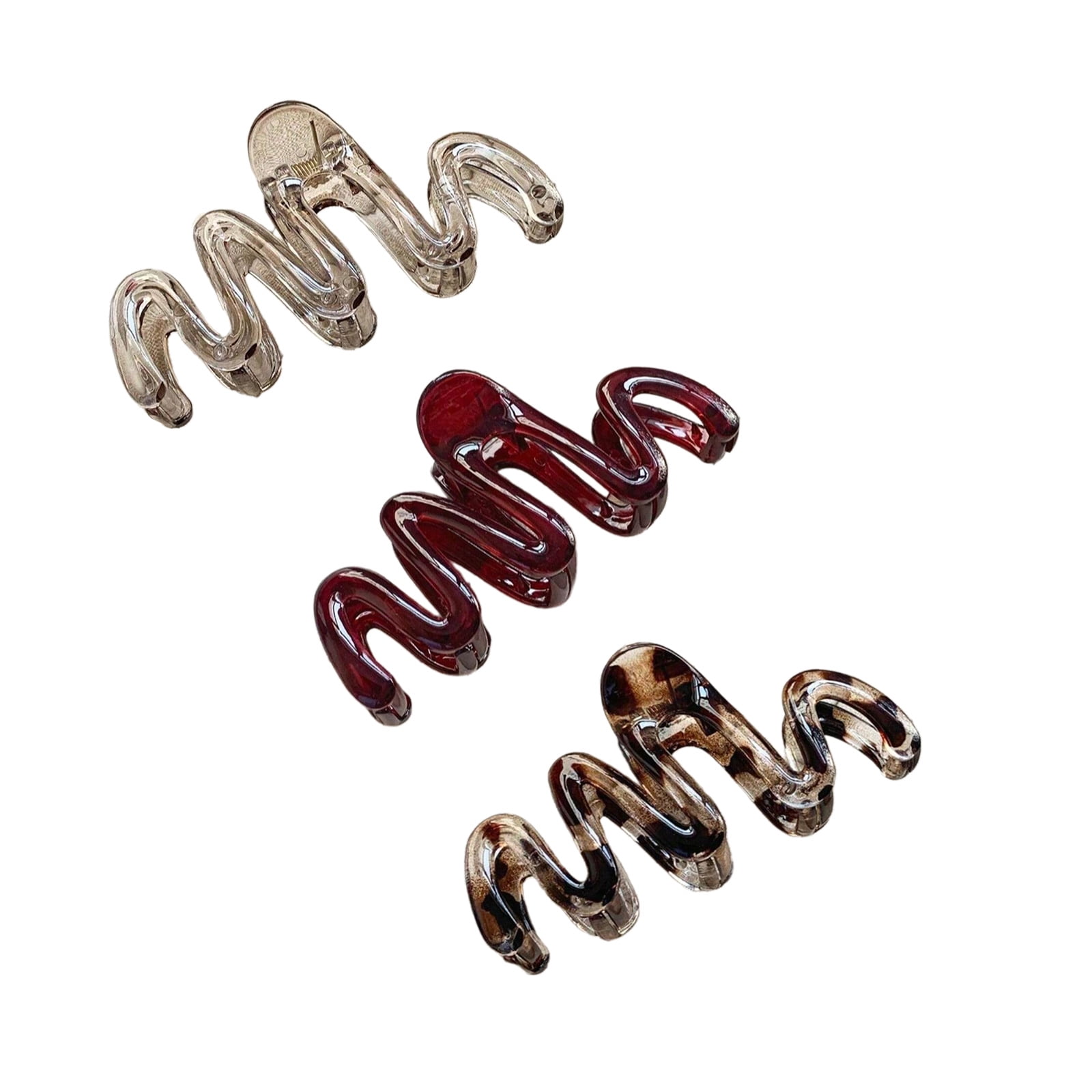 3Pcs Waved Hair Clip Nonslip Grip For Long Hair Women Stylish Hair ...