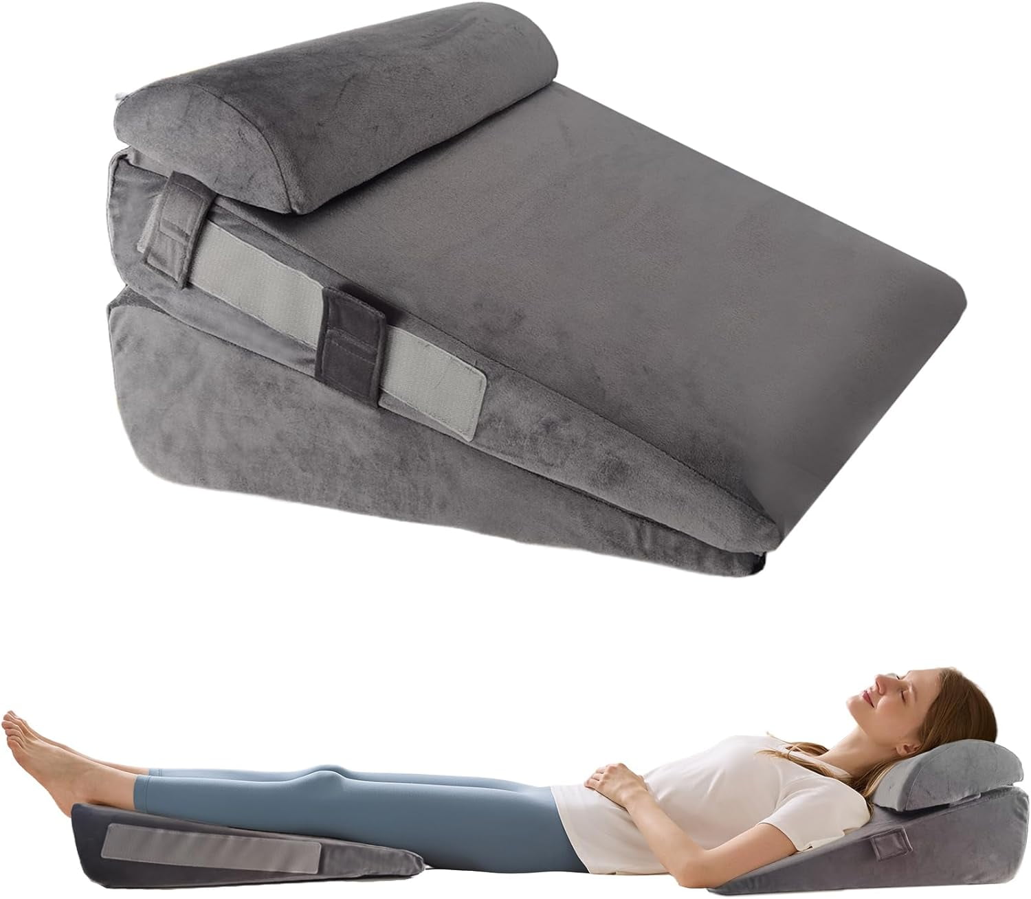 3Pcs Wedge Pillow Set for After Surgery,Acid Reflux Relief, Adjustable ...