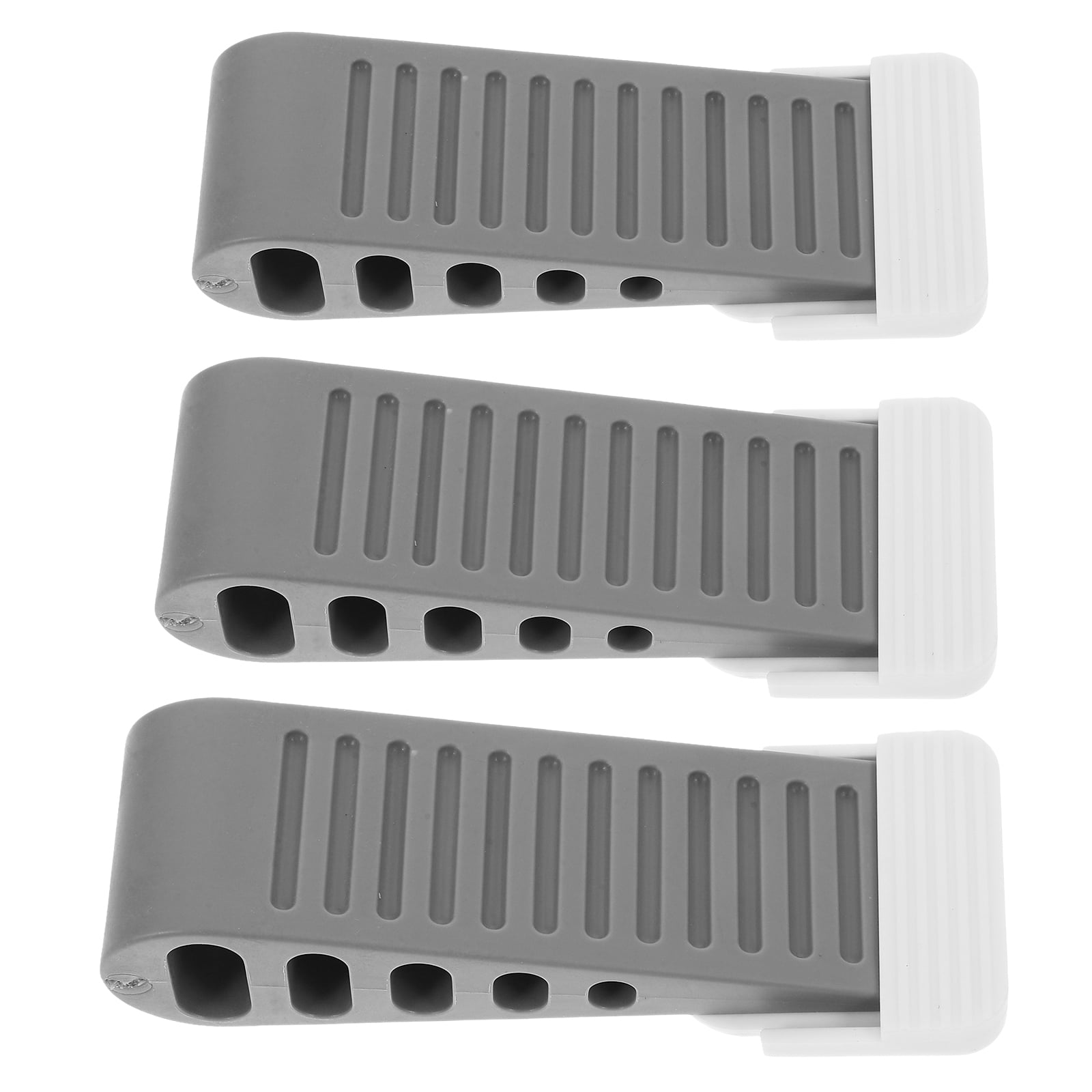 3Pcs Wedge Rubber Door Stops Door Stopper Wall Protector Floor Stackable Door Stops For Carpet ...
