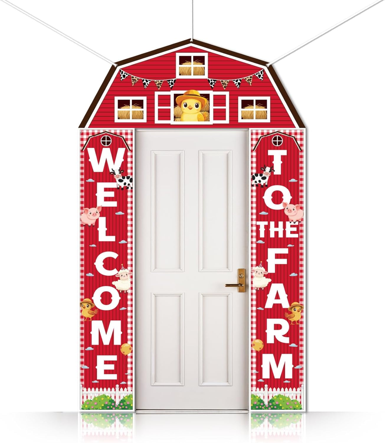 3Pcs Welcome to the Farm Door Banner Farm Animal Fence Theme Party ...