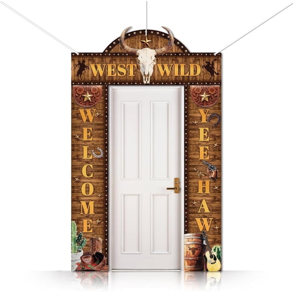 3Pcs West Cowboy Door Decoration - Wild West Door Banner - Western ...