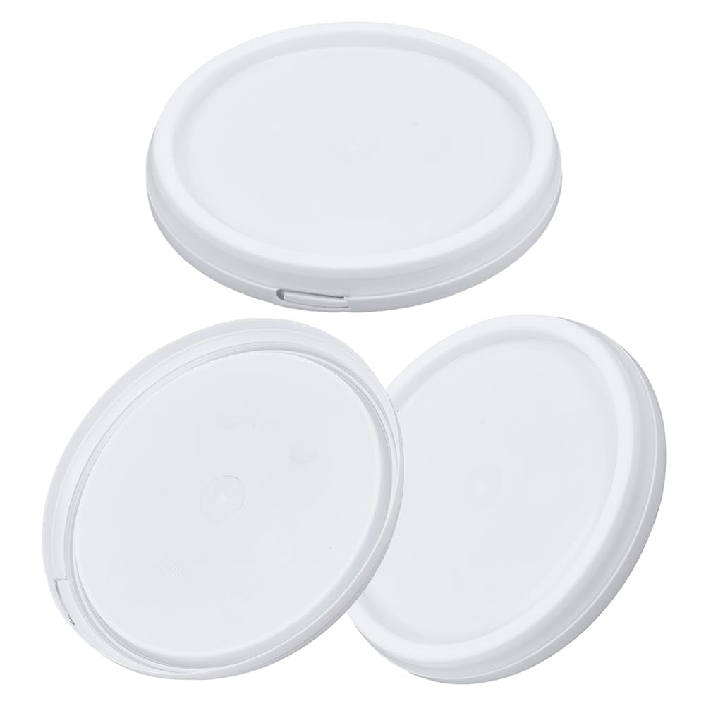 3Pcs White Plastic Snap-on Pail Lid 8.5 Inch in Diameter Plastic Bucket ...