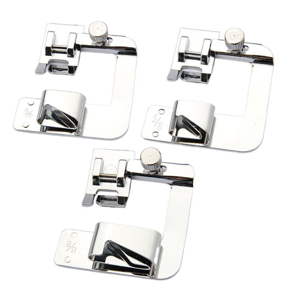 3Pcs Rolled Hemming Presser Foot, 8/8Inch, 6/8Inch, 4/8Inch Wide Rolled ...
