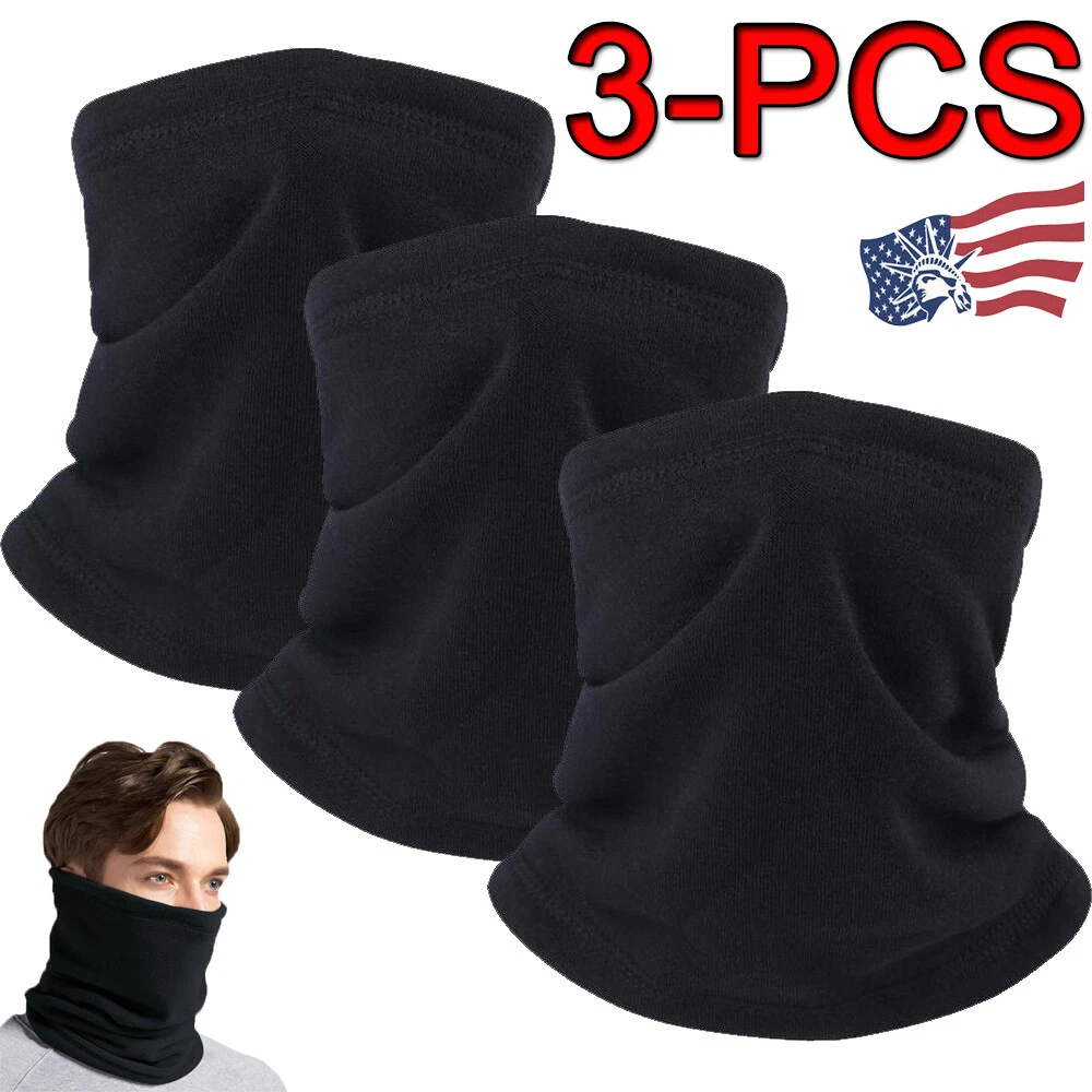 3Pcs Winter Neck Warmer Gaiter Polar Fleece Ski Face Mask Snowboard ...