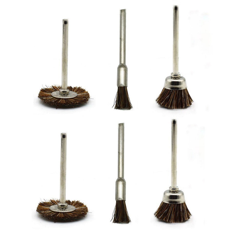 3PCS Wire Brush Cleaning Polishing for Fibre Die metal Grinding wheel ...