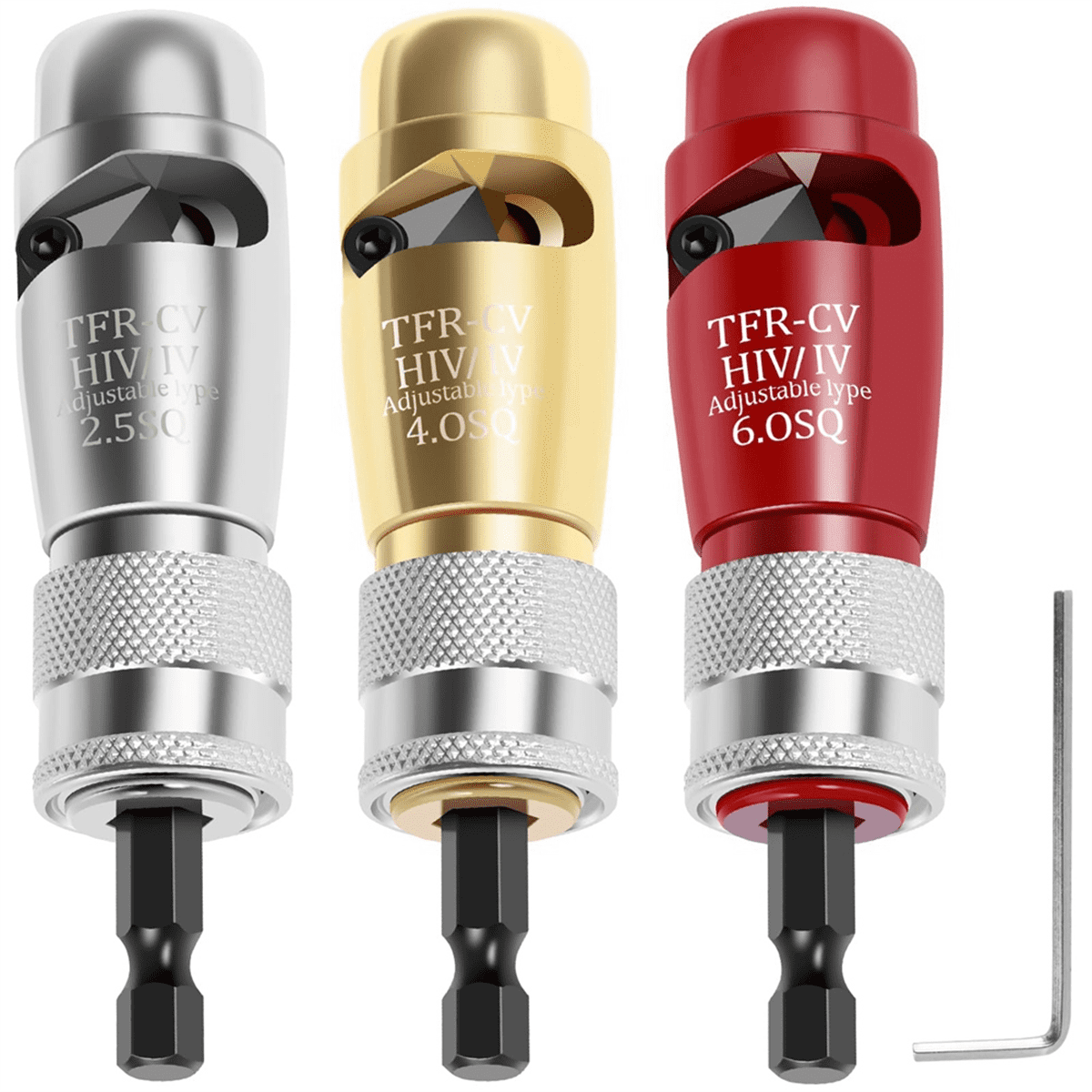 3Pcs Wire Stripper, Cable Twisting Stripping Tool with Wrench, Wire Stripper Cutter Tool, (2.5+4 ...