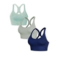 3Pcs Women's cross back sports bra, replaceable chest cushion, suitable ...