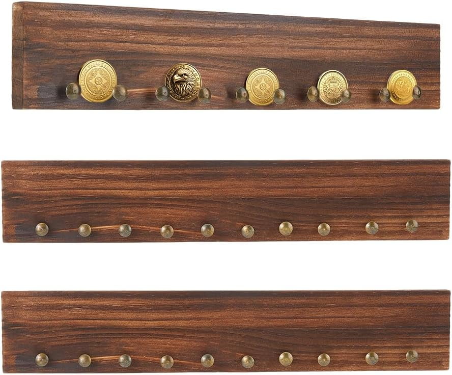 3Pcs Wood Coin Holder Wooden Military Challenge Coin Holder Wall ...