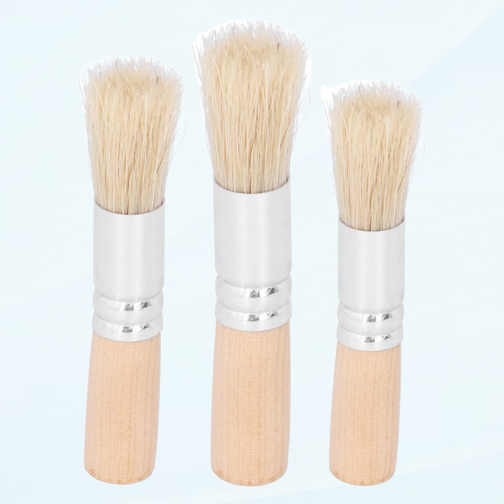3Pcs Wood Handle Brash Brush Set Chalk Paint Brush Chalk Paint Wax ...