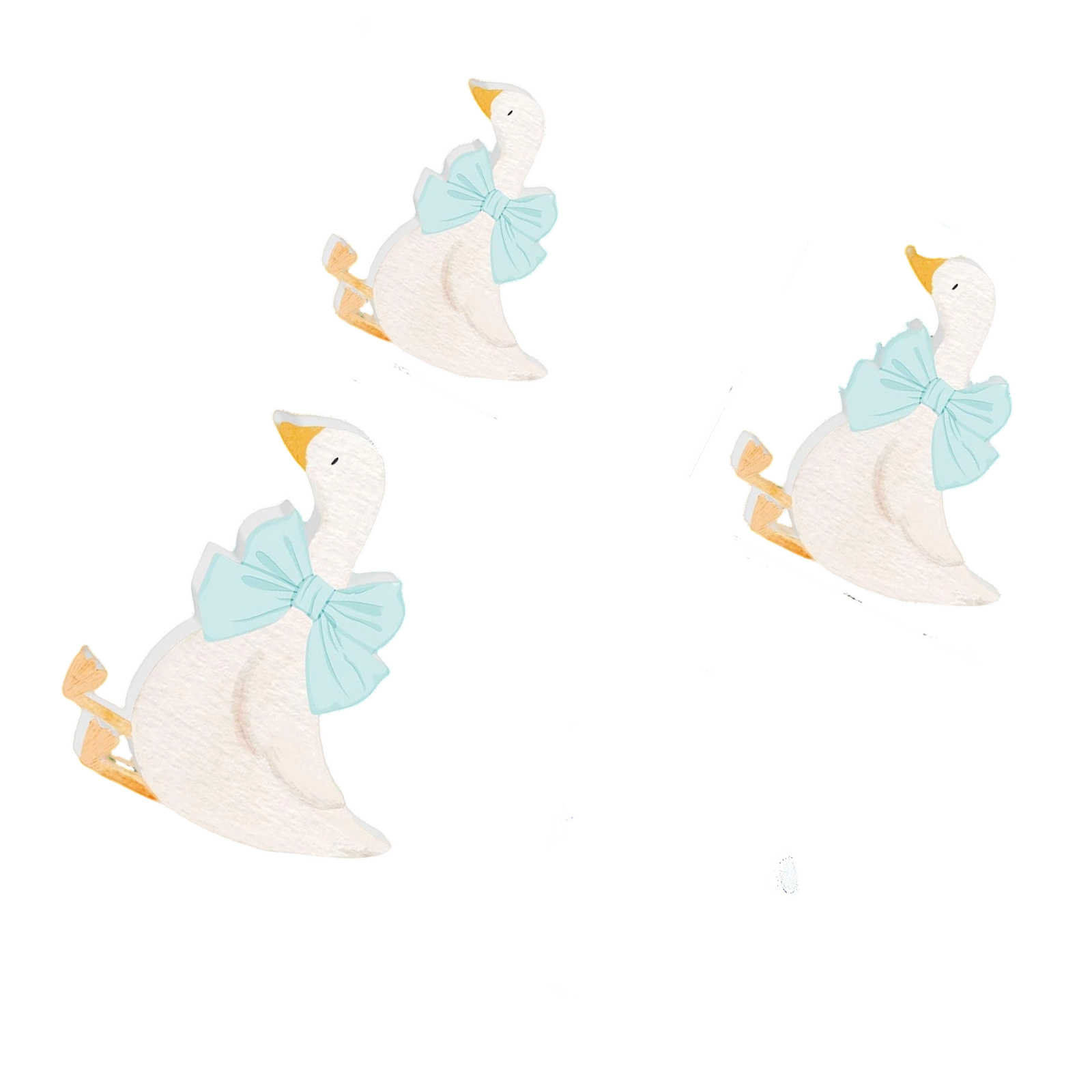 3Pcs Wooden Bowknot Geese Ornaments for Christmas Thanksgiving Easter ...