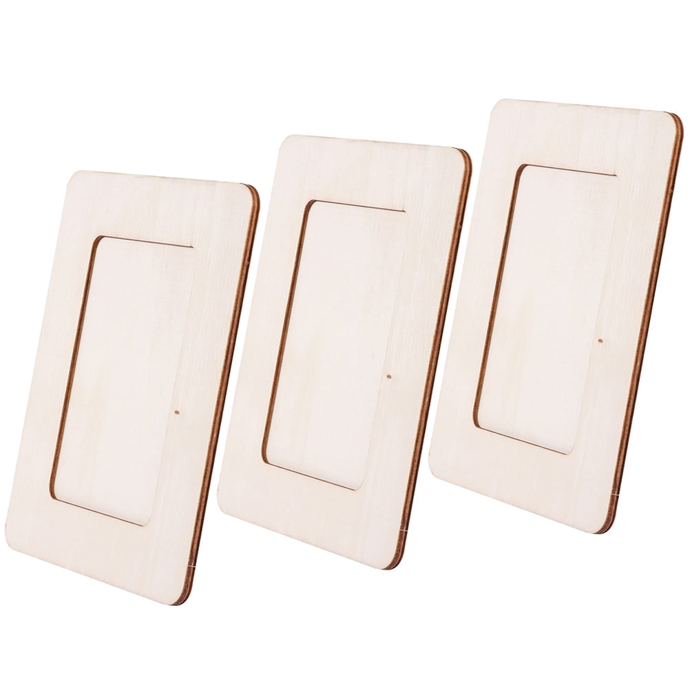 WHAMVOX Wooden Picture Frames for Yellow DIY Blank Wood Frame for ...