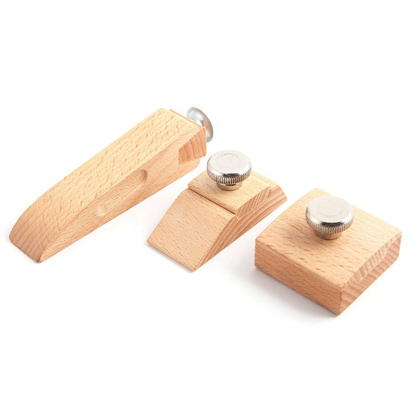 3Pcs Wooden Sandpaper Block Set Leather Edge Grinding Polishing Tool ...