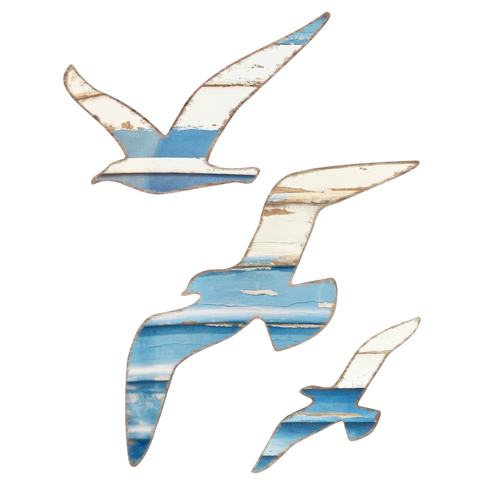 3Pcs Wooden Seagull Wall Decor Set - Coastal Beach Theme Wall Art ...