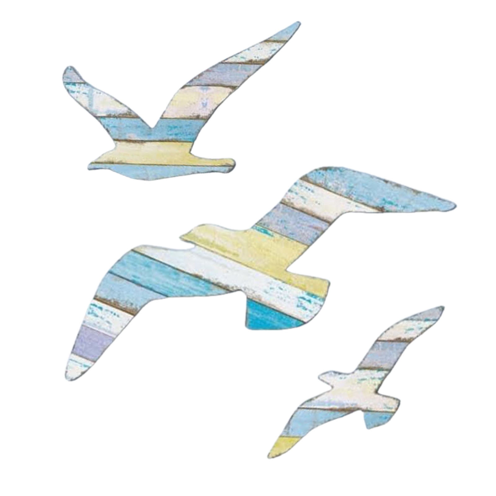 3Pcs Wooden Seagull Wall Decor Set - Coastal Beach Theme Wall Art ...